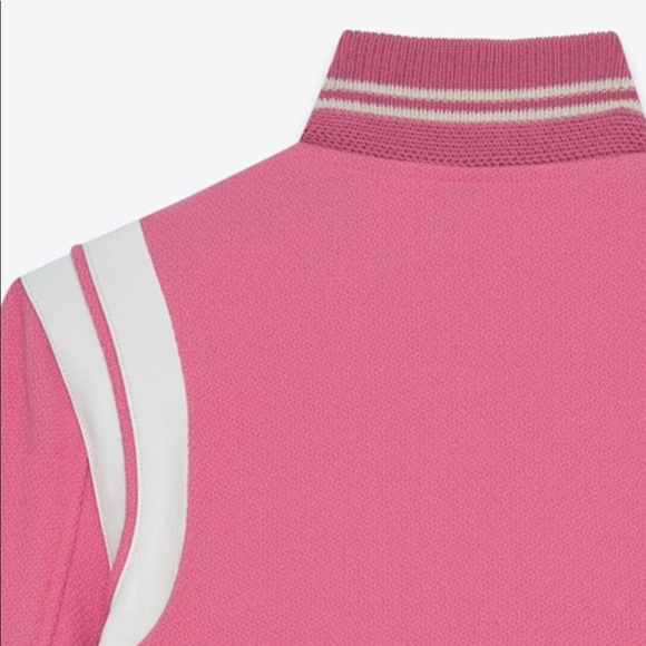 Yves Saint Laurent | Jackets & Coats | Ysl Teddy Jacket In Rose Virgin ...